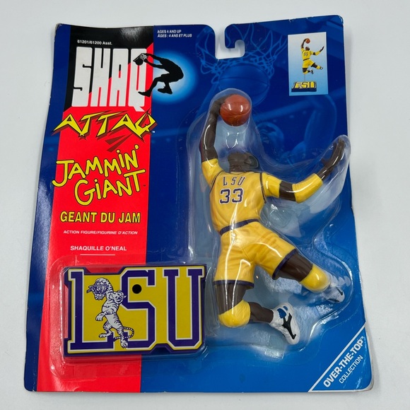 Kenner | Games | Vintage 993 Kenner Shaq Attaq Jammin Giant Lsu Tigers ...